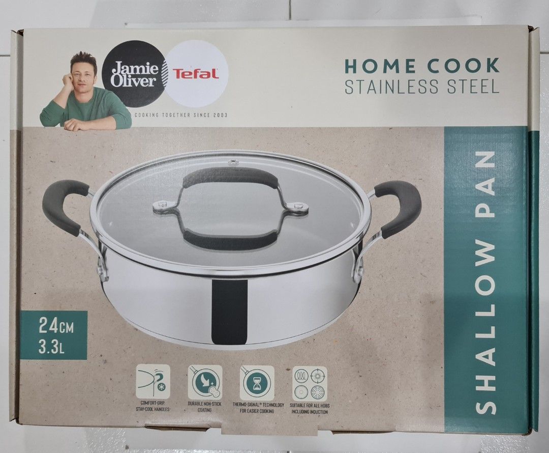 Tefal x Jamie Oliver Shallow Pan, Furniture & Home Living, Kitchenware ...