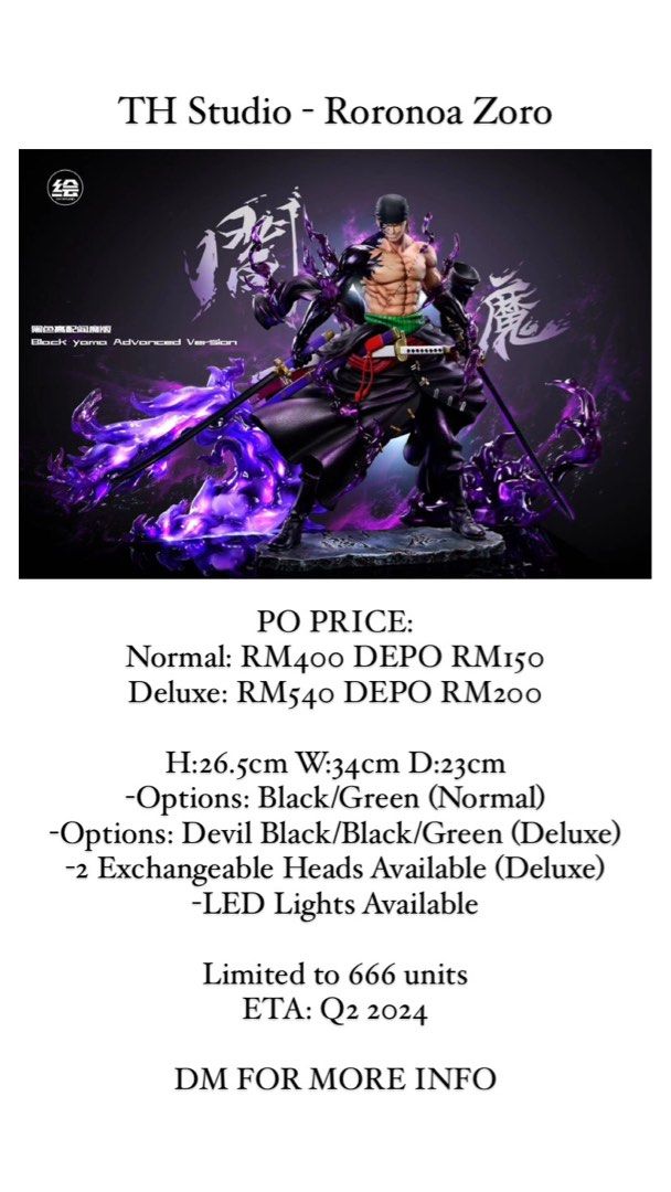 TH Studio - Roronoa Zoro, Hobbies & Toys, Toys & Games on Carousell
