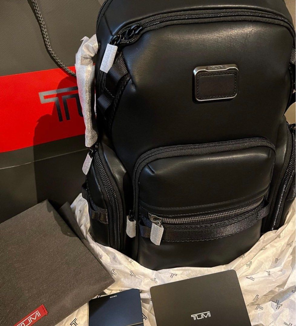 Tumi ALPHA BRAVO NAVIGATION LEATHER BACKPACK, Luxury, Bags & Wallets on ...
