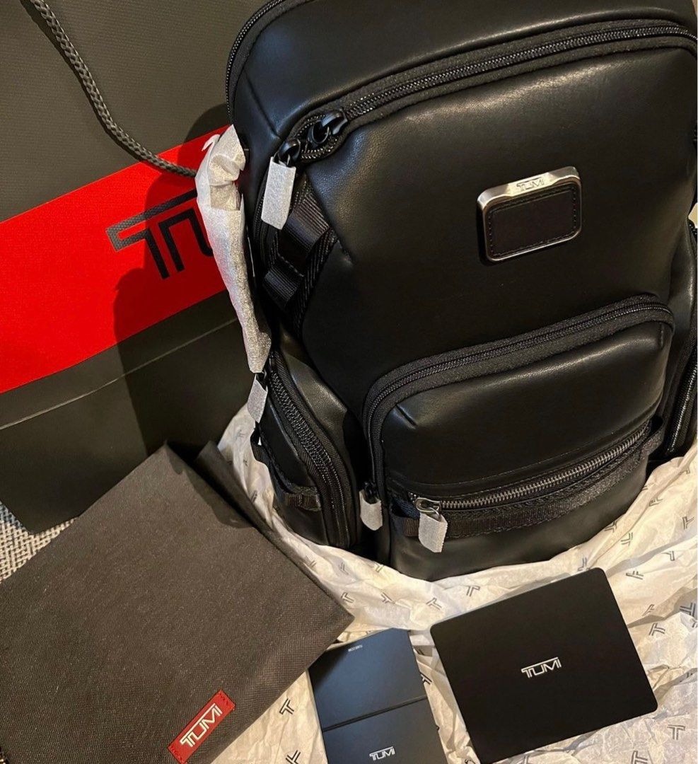 Tumi ALPHA BRAVO NAVIGATION LEATHER BACKPACK, Luxury, Bags & Wallets on ...
