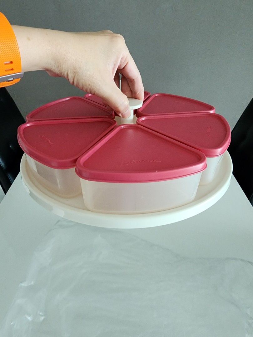Tupperware - snacks containers with turntable base, Furniture & Home ...