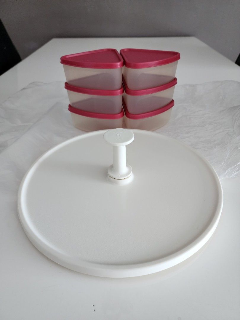 Tupperware - snacks containers with turntable base, Furniture & Home ...