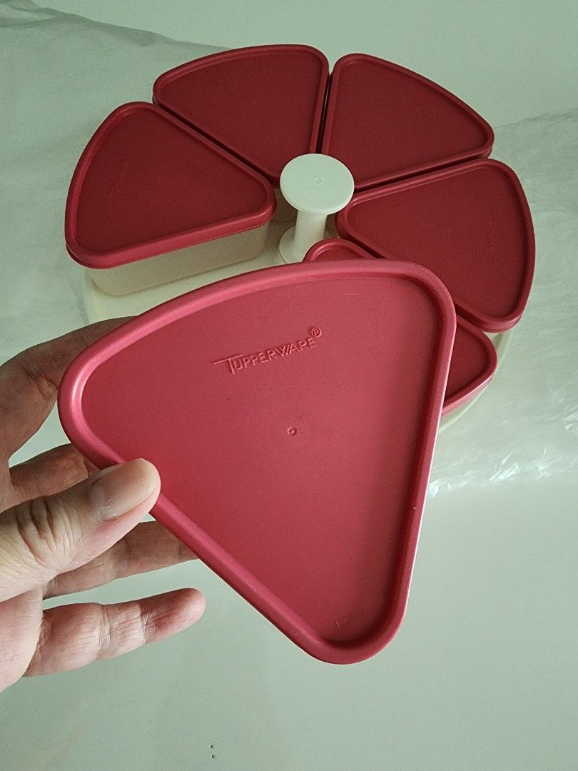 Tupperware - snacks containers with turntable base, Furniture & Home ...