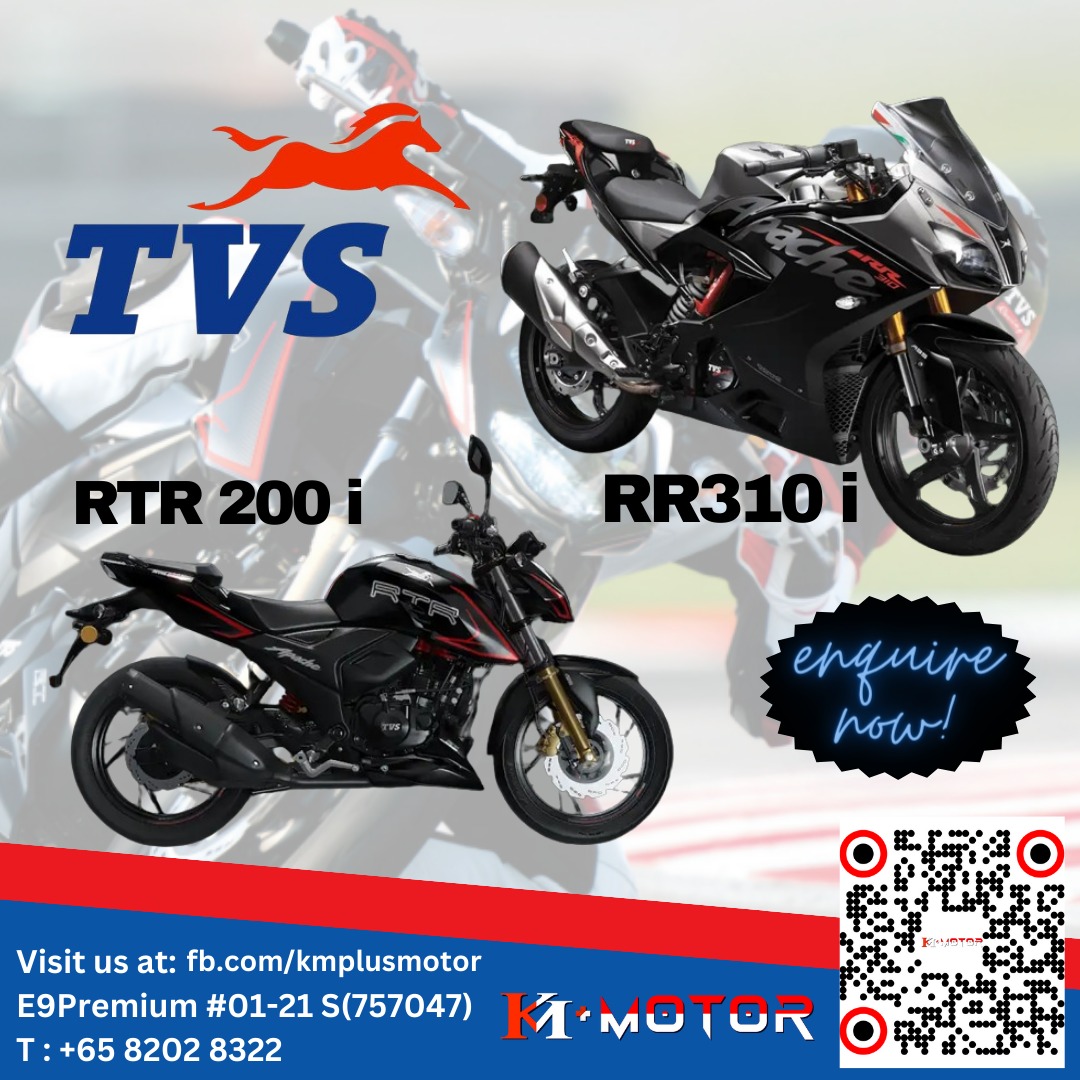 TVS MOTOR RTR200I RR310I RTR 200 RR 310 I APACHE MOTORSPORT AGENT BRAND ...