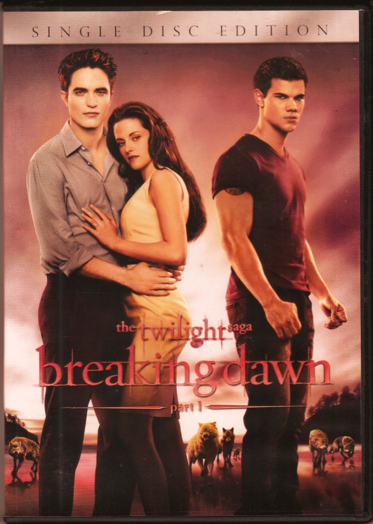 TWILIGHT Breaking Dawn P1 Single Disc Edition DVD, Hobbies & Toys ...