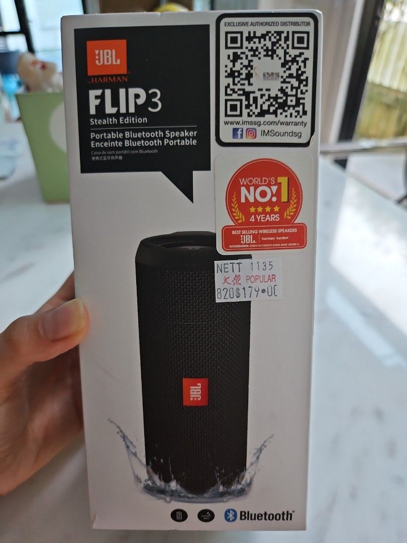 UBL flip 3 stealth edition portable Bluetooth speaker, Audio, Soundbars ...