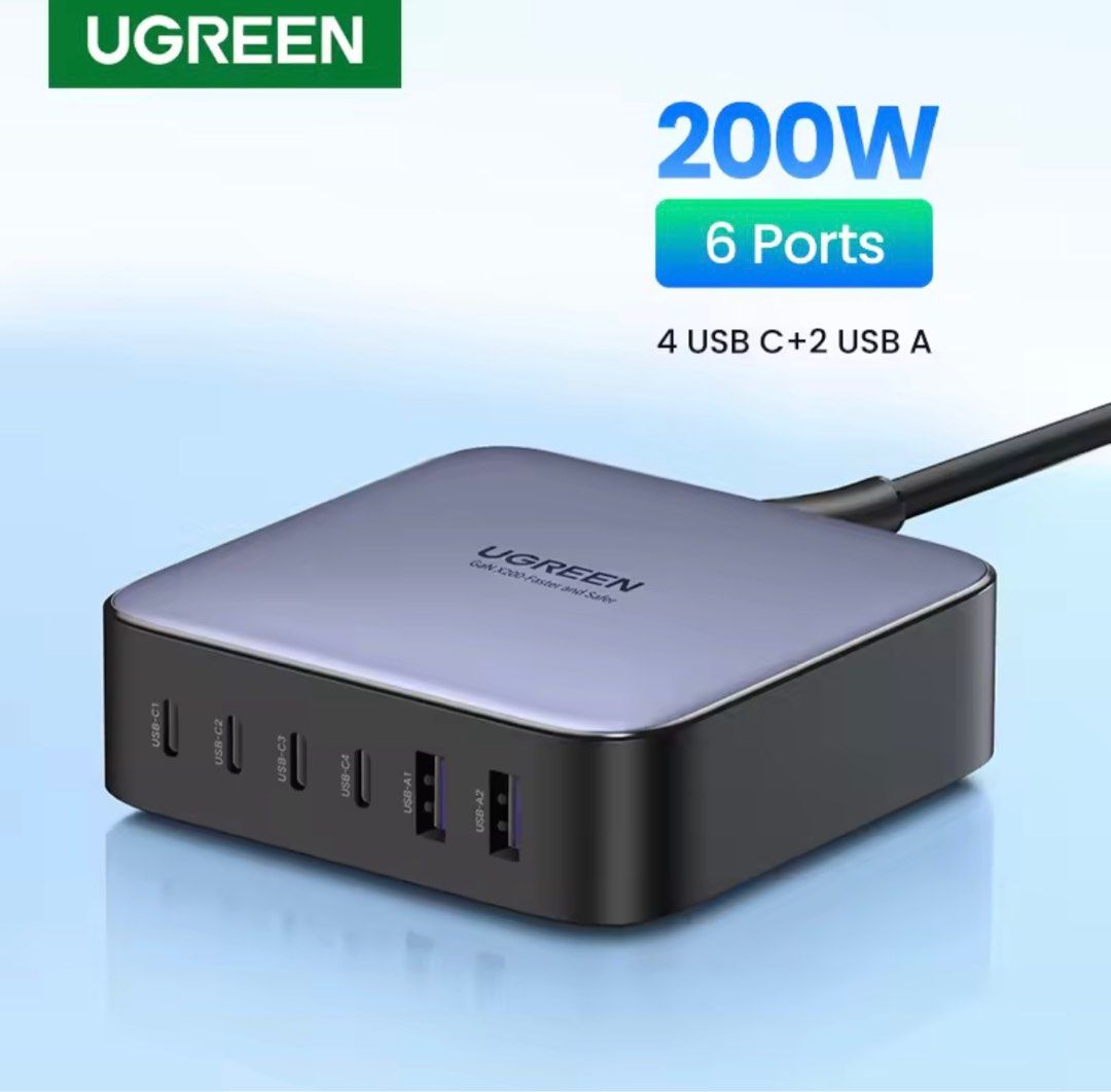 Ugreen 200w PD charger (SG stock) w free USB c cable, Mobile Phones ...