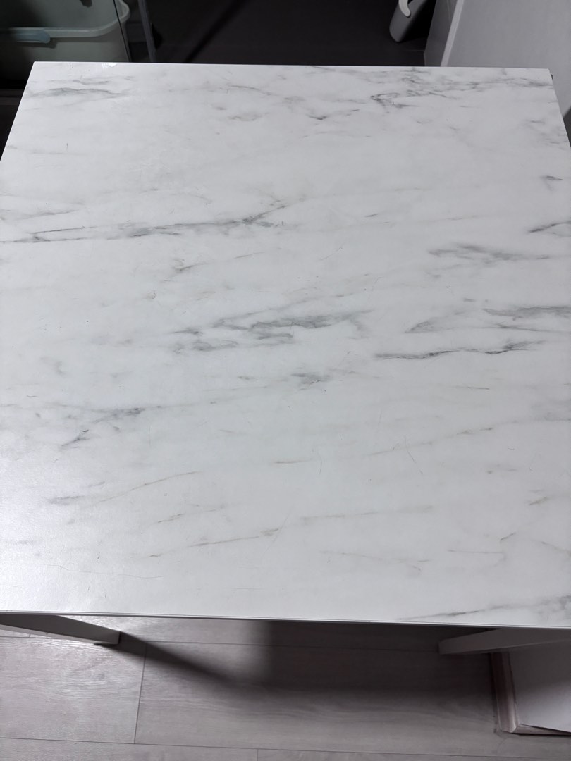 Used marble ikea study table, Furniture & Home Living, Furniture ...