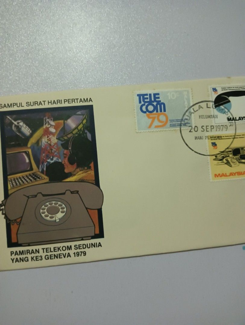 Vintage FDC 1979 Pamiran Telekom Sedunia Yang Ke3, Hobbies & Toys ...