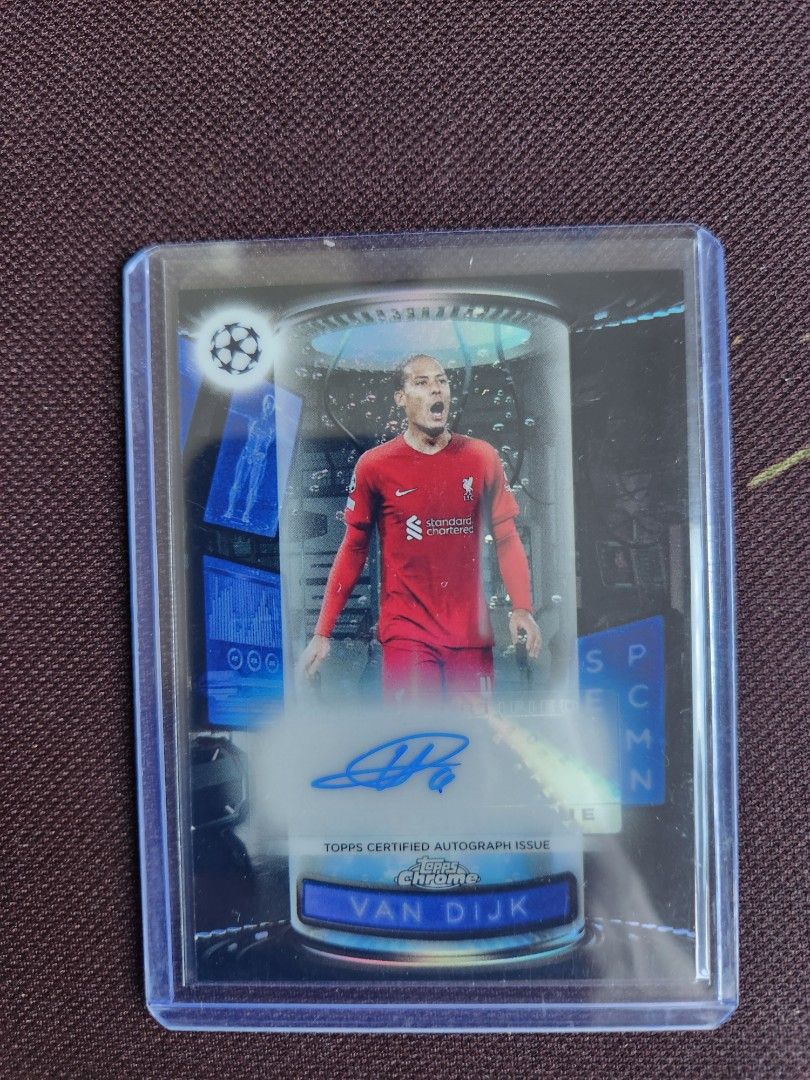 Virgil Van Dijk Autograph /99 Topps Champions League Chrome, Hobbies ...