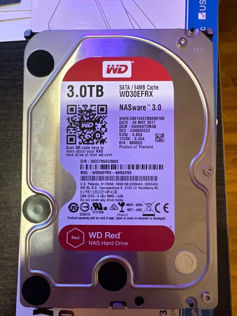 WD Red NAS Hard Drive 3.0TB, Computers & Tech, Parts & Accessories ...