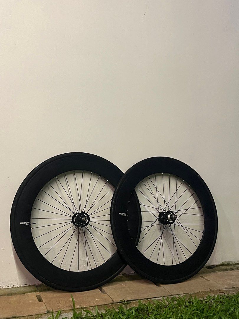Weapon A70 70mm alloy wheelset for fixie / track, Sports Equipment ...