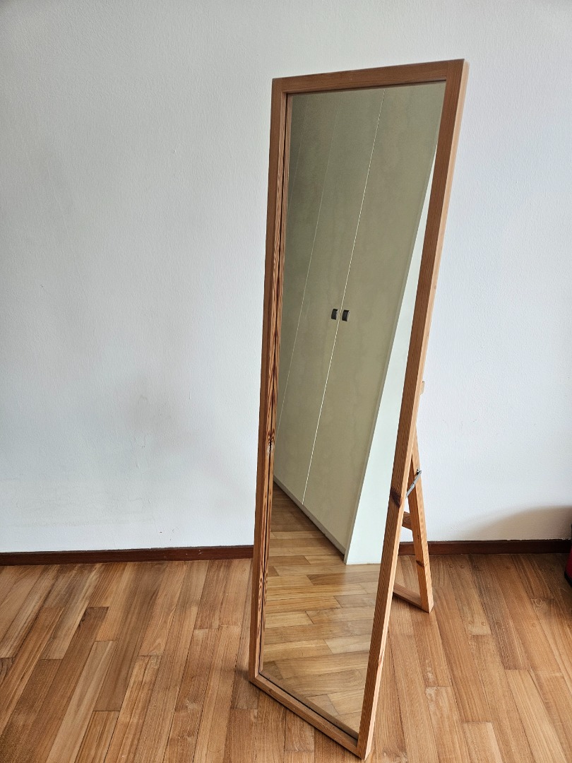 MUJI Wood standing mirror, Furniture & Home Living, Home Decor, Mirrors ...