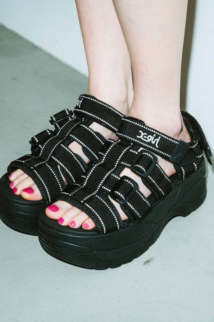 X-girl x SHAKA Neo Rally Chunky Platform Sandals, Women's Fashion ...