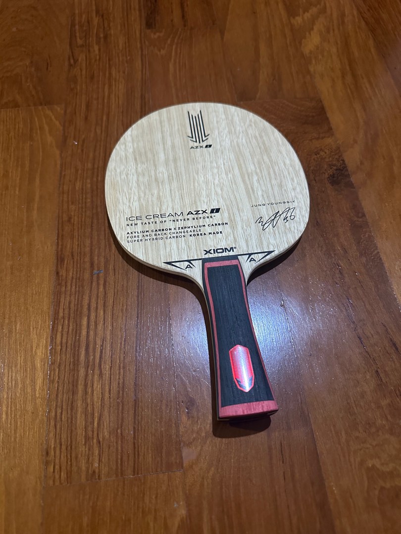 Xiom Ice Cream AZXi Jung Youngsik Table Tennis Blade, Sports Equipment, Sports & Games, Racket ...
