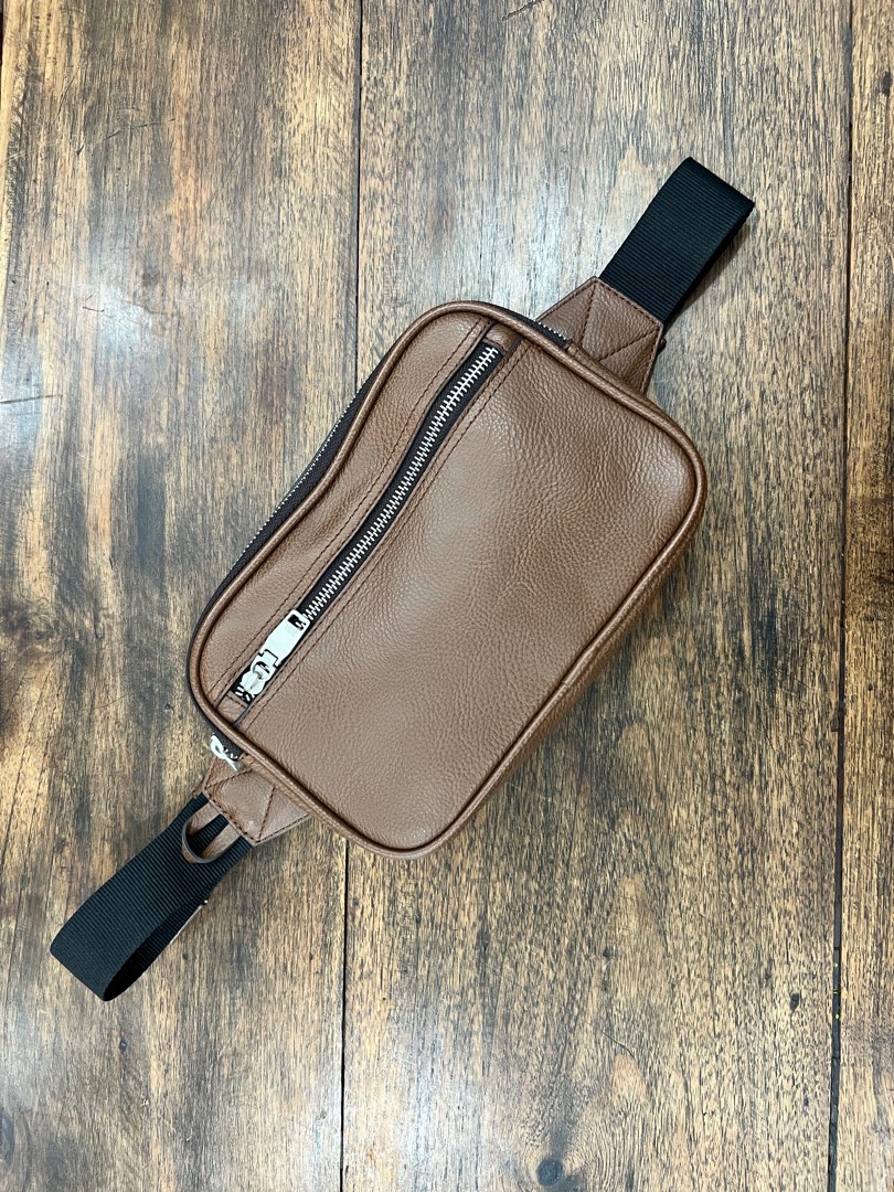 Zara Brown Belt Bag, Men's Fashion, Bags, Belt bags, Clutches and ...