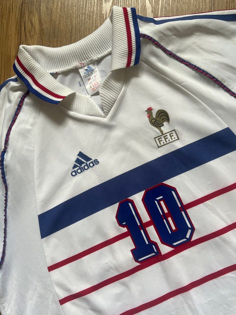 #10 Zidane France 1998 Away World Cup soccer/football jersey/kit rare ...