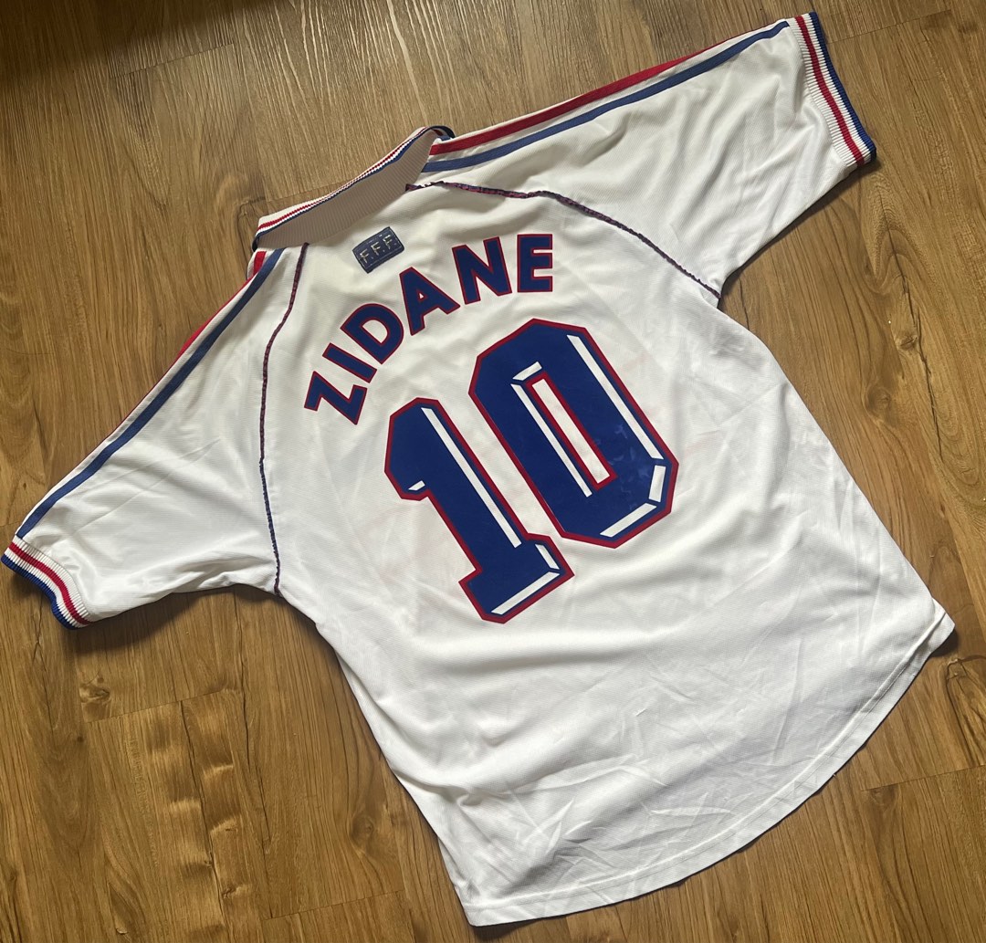 #10 Zidane France 1998 Away World Cup soccer/football jersey/kit rare ...