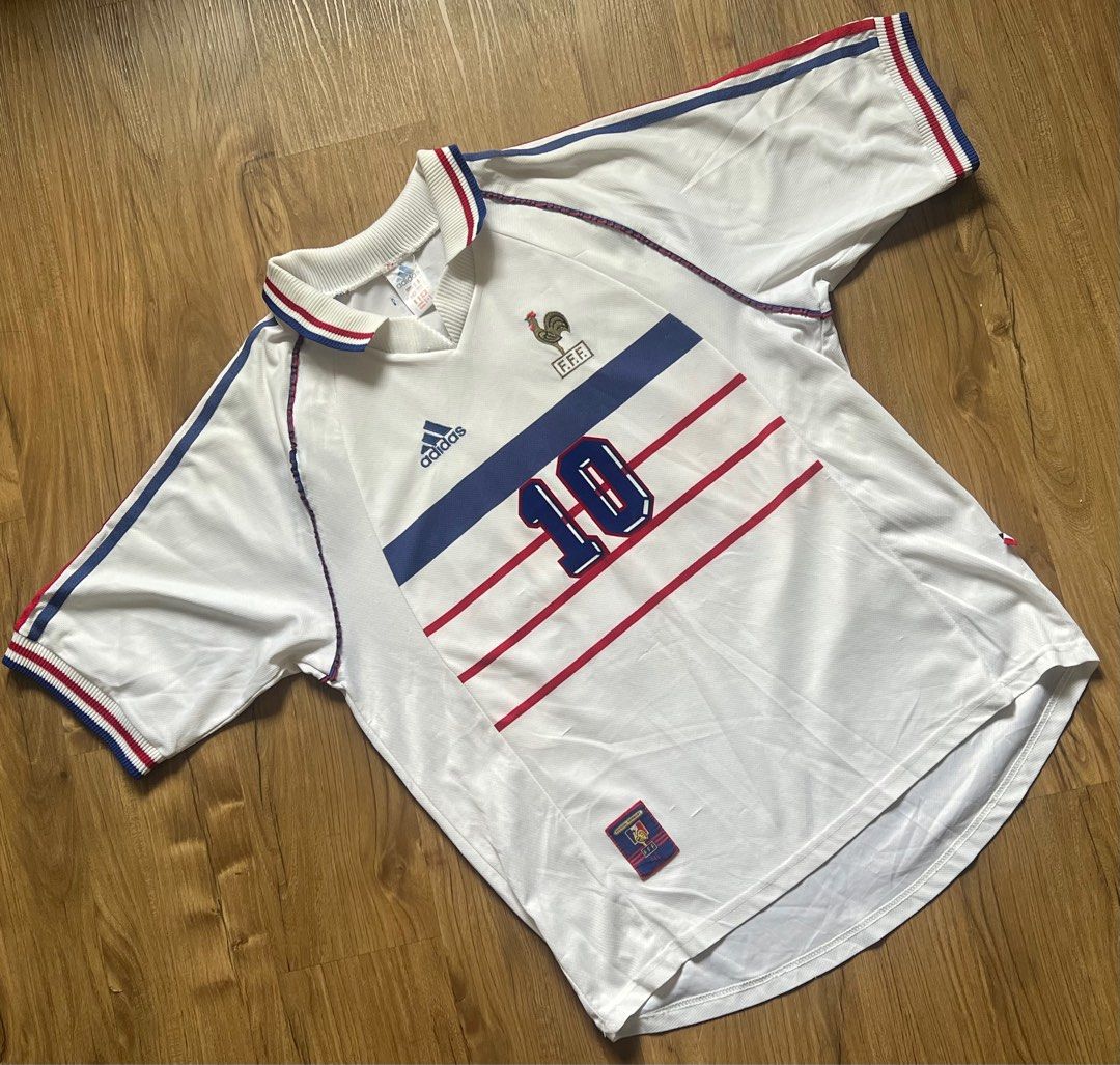 #10 Zidane France 1998 Away World Cup soccer/football jersey/kit rare ...
