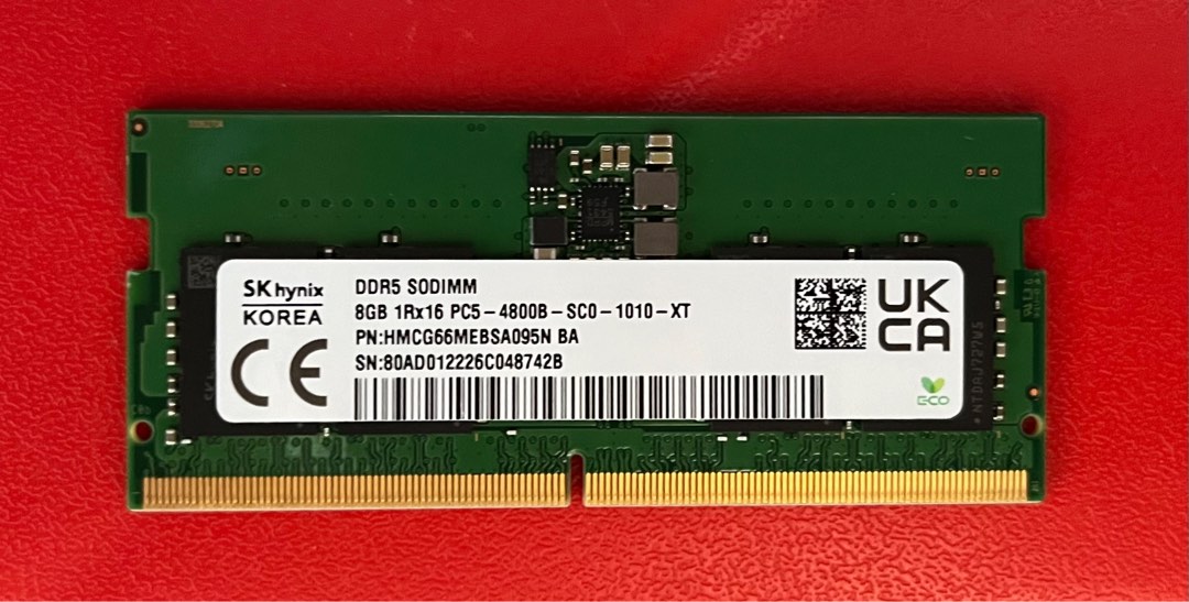 2x8GB SODIMM DDR5 4800Mhz Laptop RAM, Computers & Tech, Parts & Accessories, Computer Parts on ...