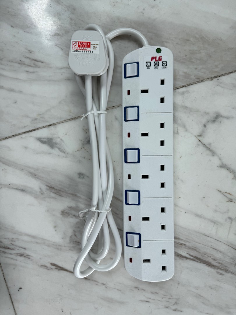 5way power plug (2m), TV & Home Appliances, Electrical, Adaptors ...