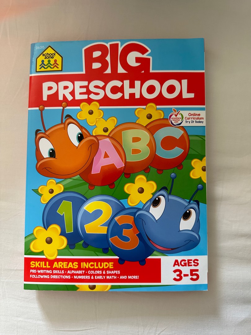 全新 Big Preschool Workbook: Ages 3-5 (320 pages), 興趣及遊戲, 書本 & 文具, 書本及雜誌 ...