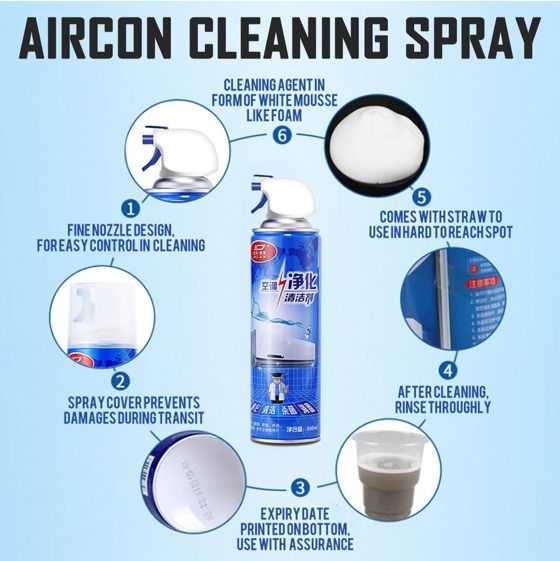 Aircon Cleaning Spray / Aircon Cleaning Spray / Air Conditioner Spray ...
