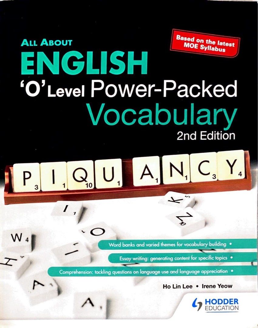 All about English- O level vocabulary guide, Hobbies & Toys, Books ...
