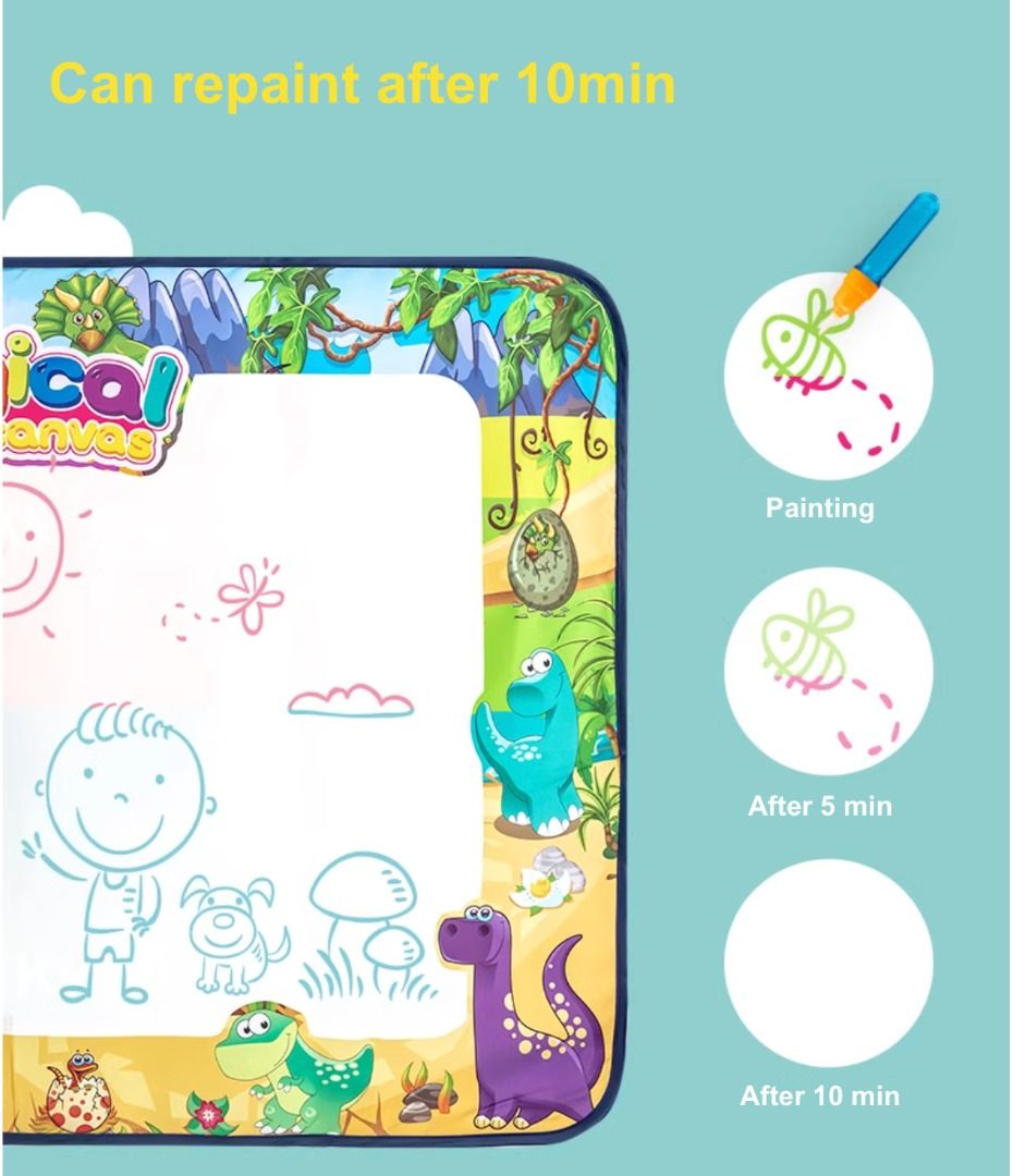 Aqua Magic Water Doodle Coloring Mat XL, Hobbies & Toys, Stationery ...