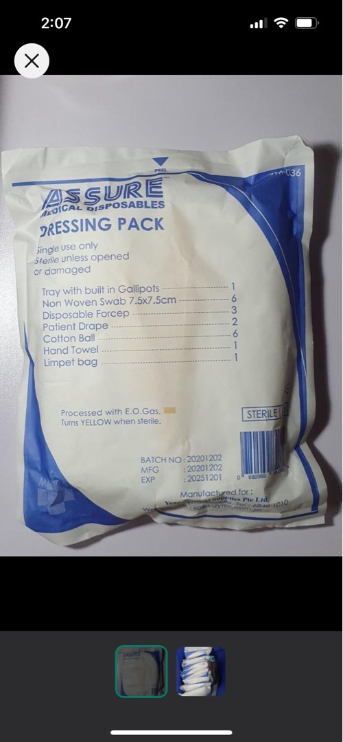 Assure Dressing Pack for free, Health & Nutrition, Medical Supplies ...