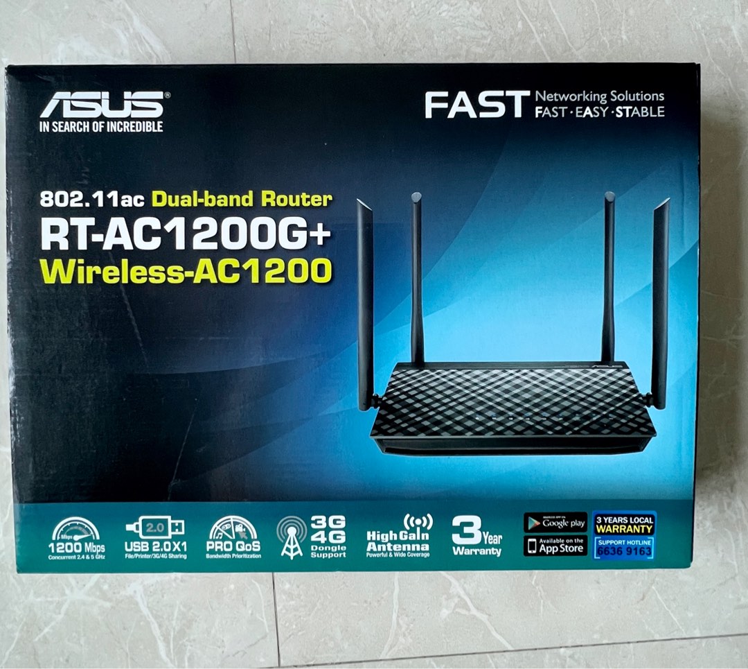 ASUS RT-AC1200G+ Router, Computers & Tech, Parts & Accessories ...