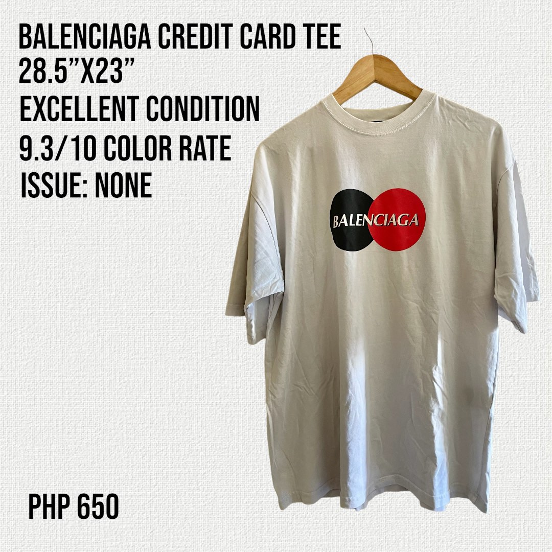 Balenciaga credit card tee, Men's Fashion, Tops & Sets, Tshirts & Polo ...