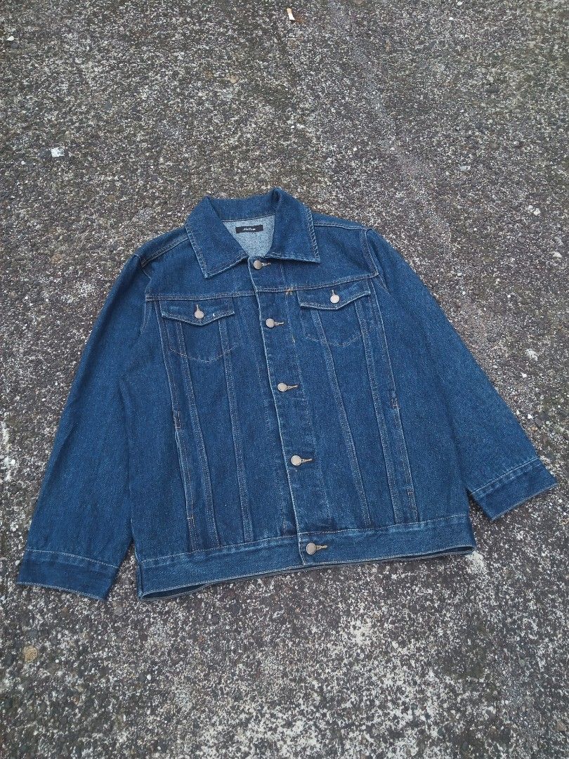 Basic trucker jacket, Fesyen Pria, Pakaian , Atasan di Carousell