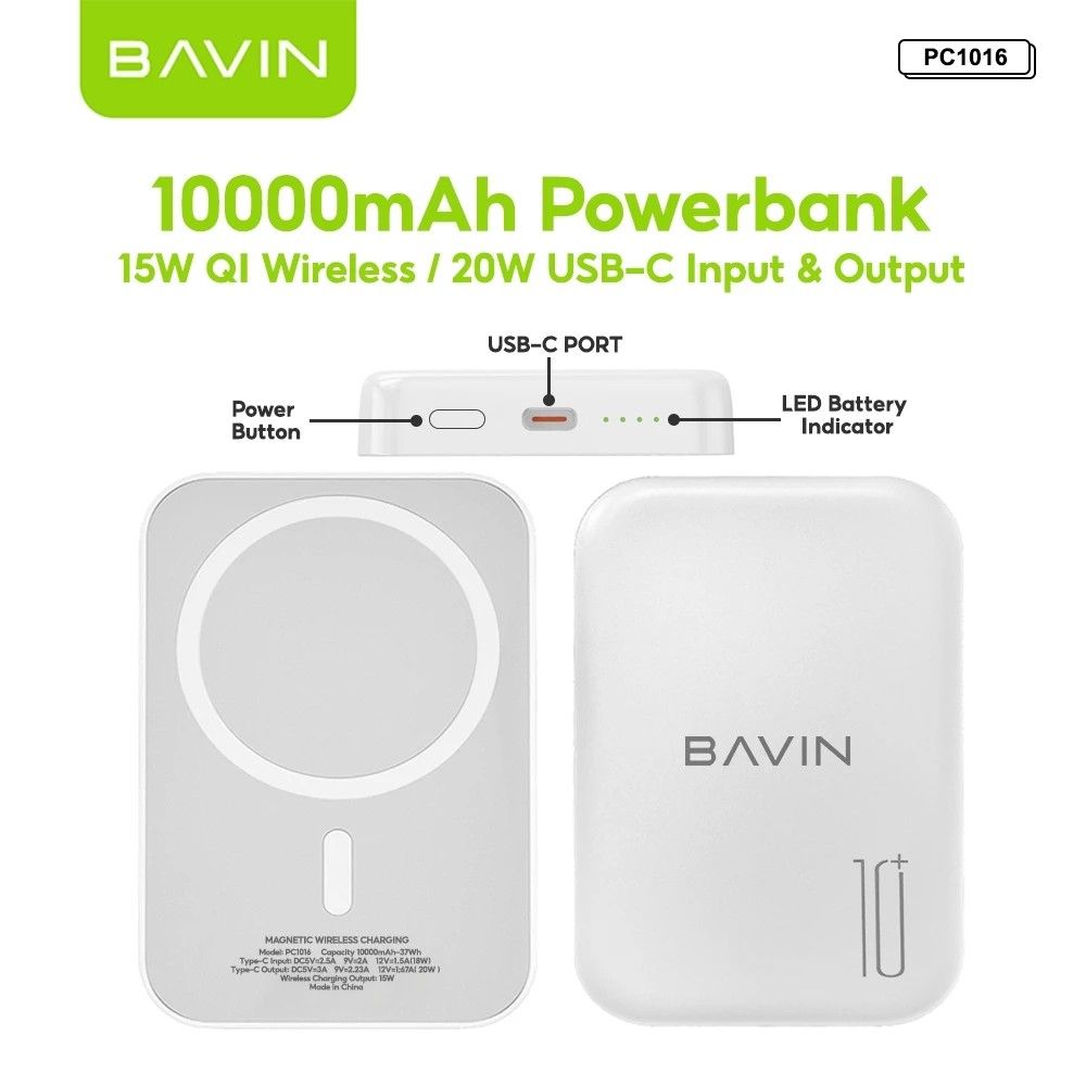 BAVIN 10000mah magsafe powerbank, Mobile Phones & Gadgets, Mobile ...