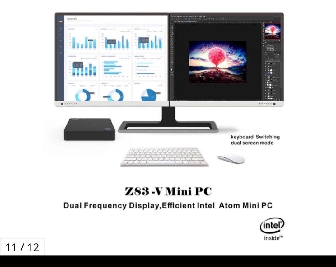 Beelink Z83V Windows 10 Intel Atom X5 Z8350 4K MINI PC 4GB/64GB 2.4G/5 ...