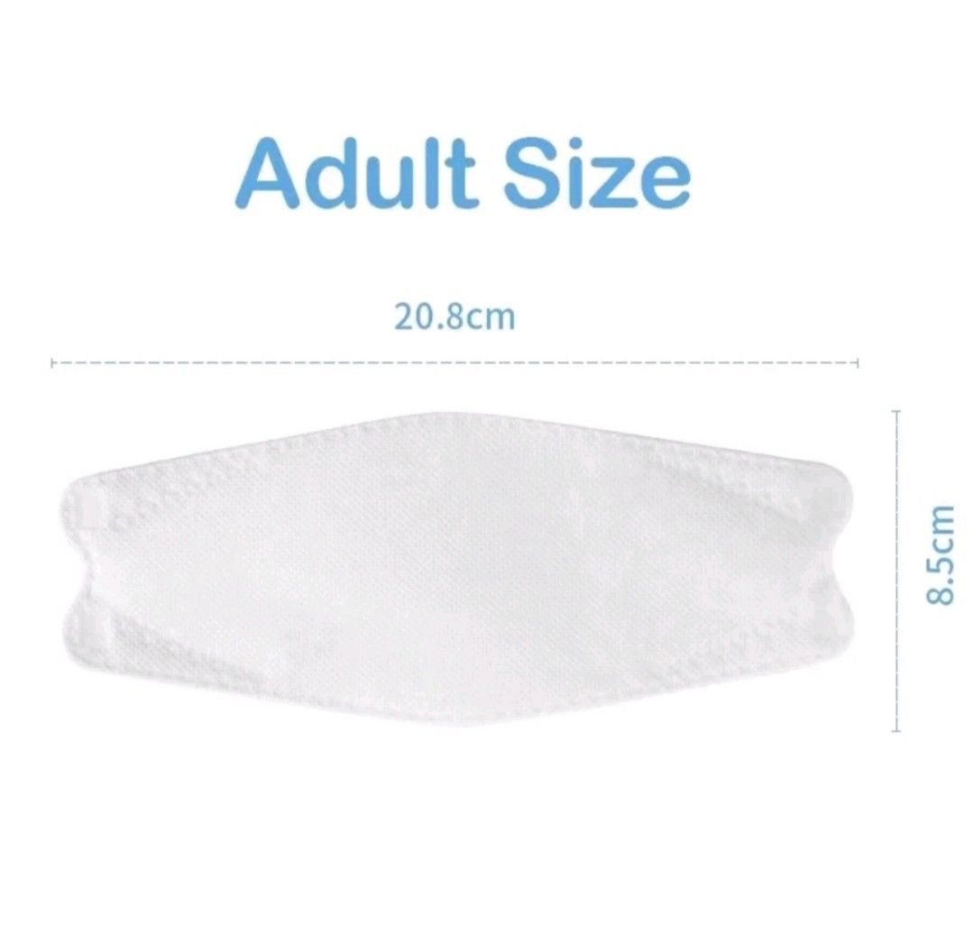 BNIB KF94 Mask White, Health & Nutrition, Face Masks & Face Shields on ...