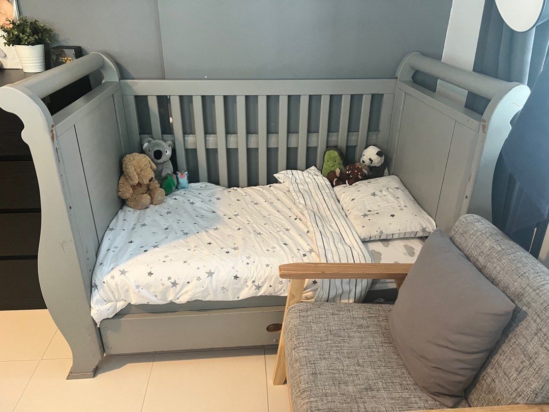 Boori Country Sleigh Cot Bed, Babies & Kids, Baby Nursery & Kids ...