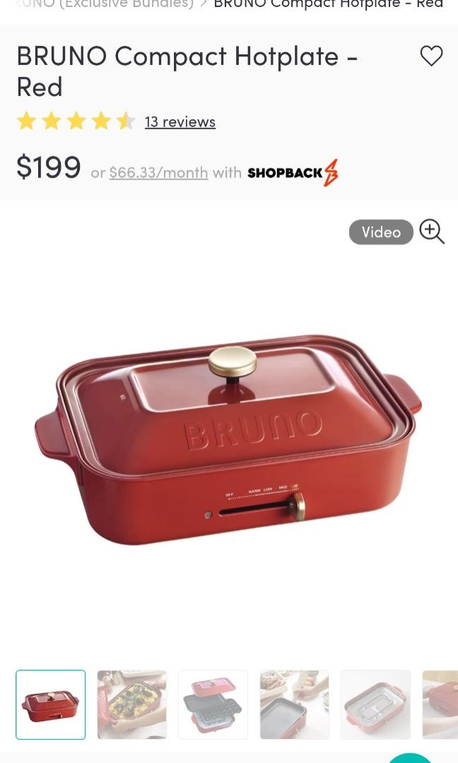 Bruno Compact Hot Plate with Hot Pot, TV & Home Appliances, Kitchen ...