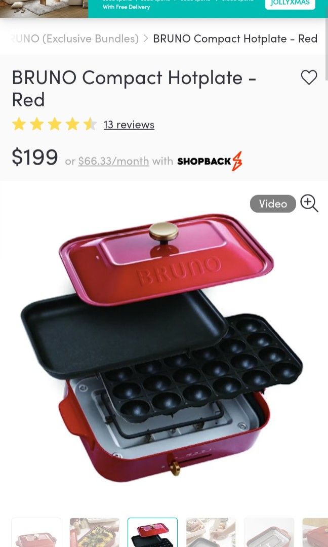 Bruno Compact Hot Plate with Hot Pot, TV & Home Appliances, Kitchen ...