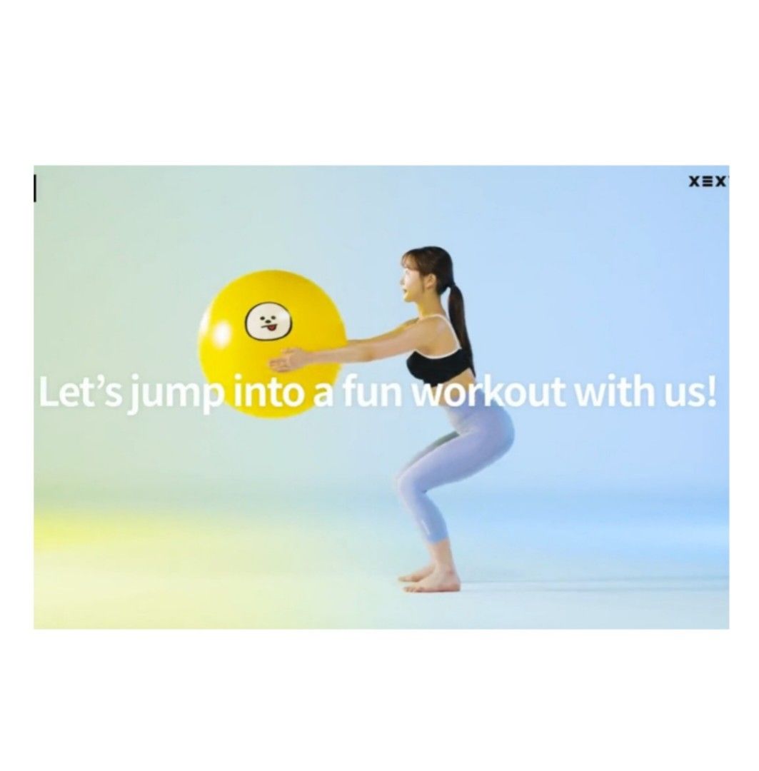 BT21 x Xexymix CHIMMY Gym Ball, Sports Equipment, Exercise & Fitness ...