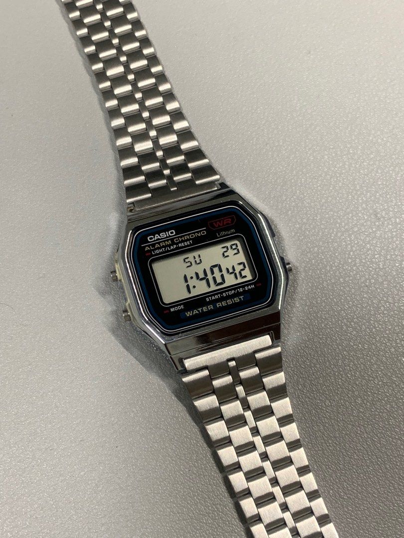 Casio A168 Classic Retro Digital Stainless Steel Watch, Men's Fashion ...