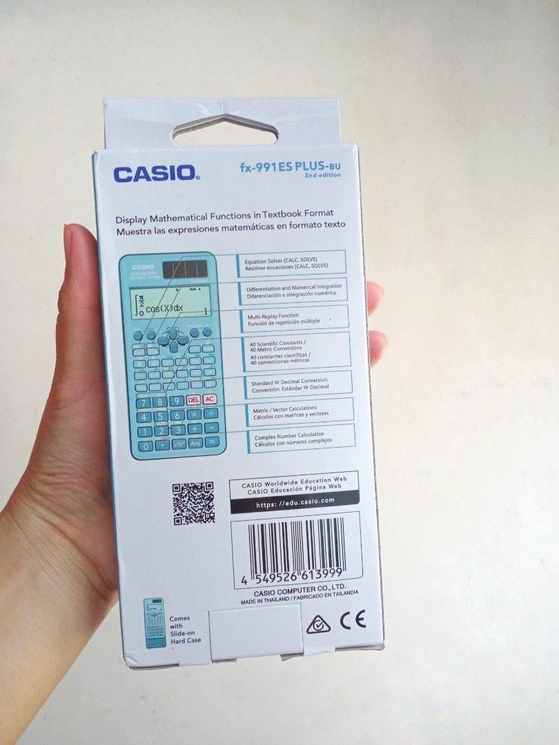 Casio FX 991 ES Plus 2nd Edition scientific calculator blue, Computers ...