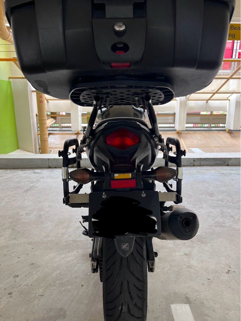 CB400X Custom Side Rack onto any rear rack, Motorcycles, Motorcycle ...