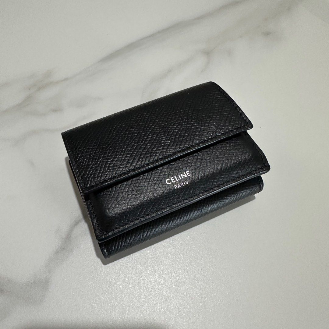 Celine Folded Compact Wallet in Black, Women's Fashion, Bags & Wallets ...