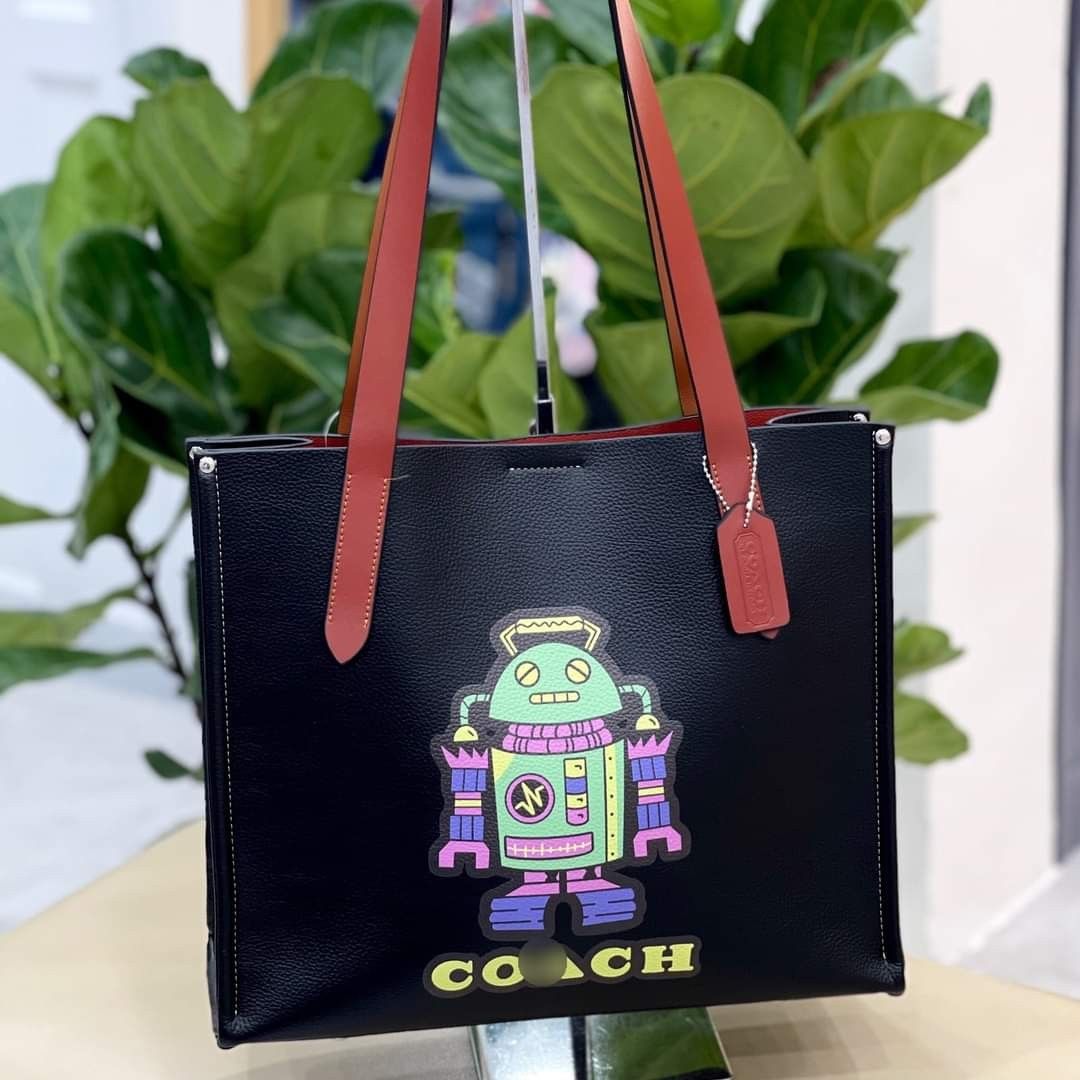 COACH COSMIC RELAY TOTE 34 WITH ROBOT, Women's Fashion, Bags & Wallets ...