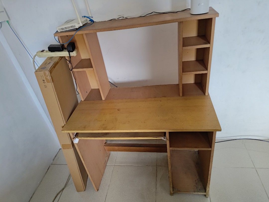 Computer Table (Laminated), Furniture & Home Living, Office Furniture ...