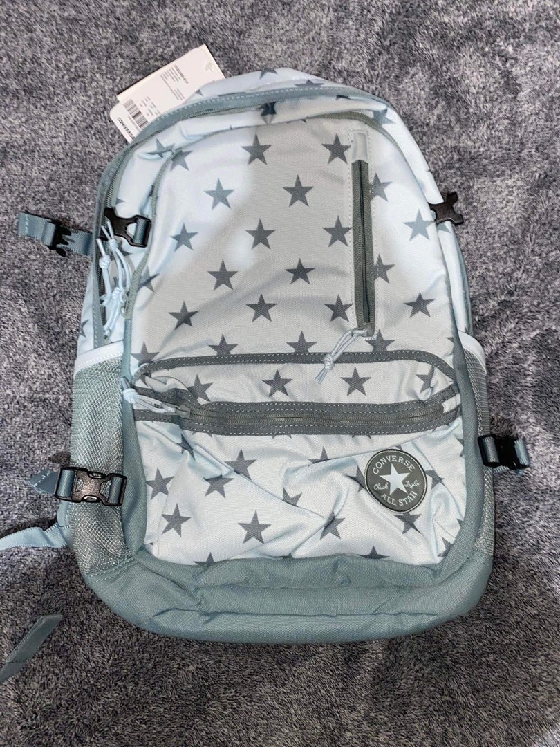 CONVERSE Straight Edge Unisex Backpack- Dusty Blue, Glacier Blue, Women ...