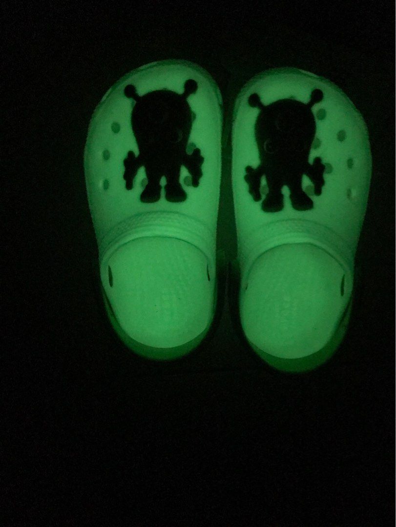 Crocs Classic Glow Alien, Babies & Kids, Babies & Kids Fashion on Carousell