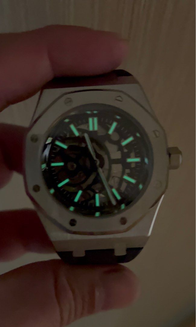 Custom watch nh35 skeleton face, Men's Fashion, Watches & Accessories ...