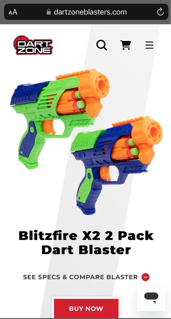 全新 Dart Zone Gun, 興趣及遊戲, 玩具 & 遊戲類 - Carousell